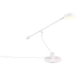 LED-Tischleuchte Trio Manduro, 6 W, 560 lm, 2700-6500 K, dimmbar, höhenverstellbar, neigbar, B 580 x H 640 mm, Metall und Acryl, weiß
