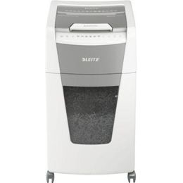 Leitz IQ Autofeed Office 300 Aktenvernichter P4, Vollautomatik, Partikelschnitt 4 x 30 mm, 60 lr, 300 Blatt Schnittleistung, mit Rollen, wei&szlig;