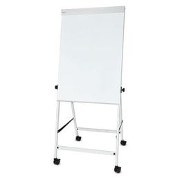Flipchart Maul office, Tafel B 70 x H 100 mm, inkl. Ablageschale, stufenlos h&ouml;henverstellbar, Vierbein, feststellbare Doppelrollen, wei&szlig;