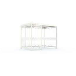 &Uuml;berdachungssystem WSM K&ouml;ln K3 c/b, B 3180 x T 2165 x H 2510 mm, fertig montiert, verkehrswei&szlig; RAL 9016