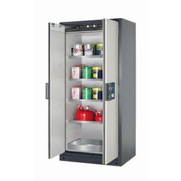 Sicherheitsschrank Typ 90 ASECOS Q-CLASSIC-90, Fl&uuml;gelt&uuml;ren, Front Lichtgrau, B 893 x T 615 x H 1953 mm