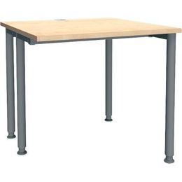 Sch&auml;fer Shop Sch&auml;fer Shop Genius Schreibtisch MODENA FLEX, Breite 800 mm, einseitig verk&uuml;rzt, Ahorn/anthrazit