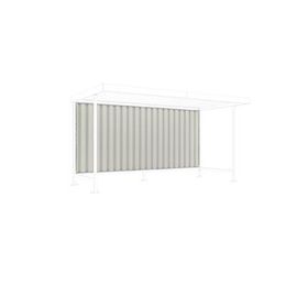 R&uuml;ckwand f&uuml;r &Uuml;berdachungssystem WSM Leipzig Grundeinheit, B 2870 mm, Trapezblech, grauwei&szlig; RAL 9002