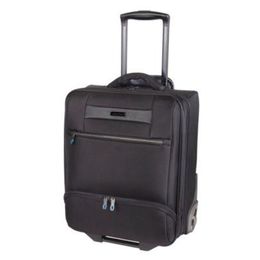 Trolley LIGHTPAK LANDO, 2 Hauptf&auml;cher, Laptopfach bis 15'', Handyfach, 6 Einsteckf&auml;cher, Rei&szlig;verschlussfach, 2 Vortaschen, Teleskopgriff, Nylon, schwarz