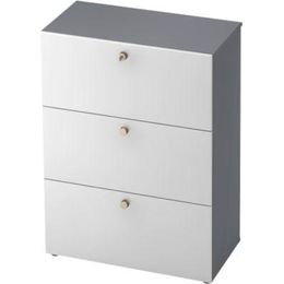 H&auml;ngeregistraturschrank TOPAS LINE, 3 Ordnerh&ouml;hen, mit Vollauszug, graphit/wei&szlig;