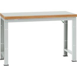 Manuflex Werkbank Profi Standard, Tischplatte Kunststoff B 1500 x T 700, lichtgrau