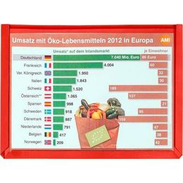 EICHNER Sichttaschen, farbig, DIN A4 quer, rot, 10 St&uuml;ck