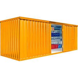 Materialcontainer MC 1600, lackiert, montiert, mit Holzfu&szlig;boden