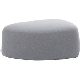 Polsterm&ouml;bel Leyform GOGO Pouf, mittel, oval, B 980 x T 910 x H 390 mm, mit Gleitern, Stoffbezug, grau