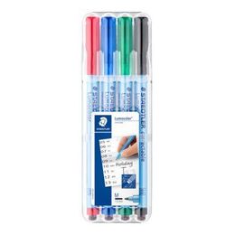 Folienstifte Staedtler Lumocolor&reg; correctable, Linienbreite M, trocken abwischbar, 4 St&uuml;ck
