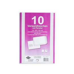 Versandtaschen Eurokuvert, DIN C5, mit Fenster, haftklebend, 10 St&uuml;ck, Papier, wei&szlig;
