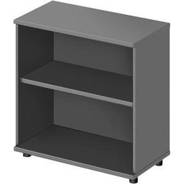 Sch&auml;fer Shop Sch&auml;fer Shop Genius Regal TETRIS WOOD, 2 OH, H&ouml;he inkl. Gleiter, B 800 mm, graphit