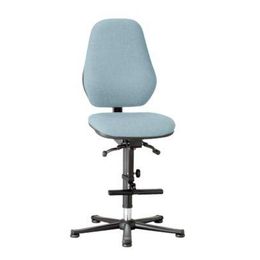 bimos Labordrehstuhl Basic, mit Aufstiegshilfe, Stoffpolster, Duotec grau