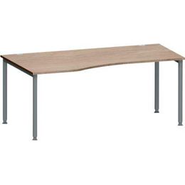 Sch&auml;fer Shop Sch&auml;fer Shop Genius Freiformschreibtisch MODENA FLEX, Ansatz links B 1800 mm, Eiche/anthrazit