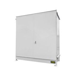 Regalcontainer Bauer CEN 29-2 IBC, Stahl, Doppelfl&uuml;geltor, B 3175 x T 1480 x H 3445 mm, wei&szlig;