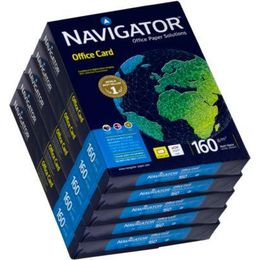 NAVIGATOR Office Card, DIN A4, 160 g/m&sup2;, hochwei&szlig;, 1250 Blatt
