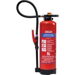 Feuerl&ouml;scher Gloria&reg; WKL 6 PRO, DIN EN 3, Leistung 21 A, ideal f&uuml;r Li-Ionen Akkus bis 642 Wh, 6 l, 65 s, 4 m, Schlagknopf, L&ouml;schlanze & L&ouml;schpistole