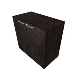 Fl&uuml;gelt&uuml;renschrank SOLUS PLAY, 2 OH, Griff oben, B 800 x T 440 x H 748 mm, Mooreiche