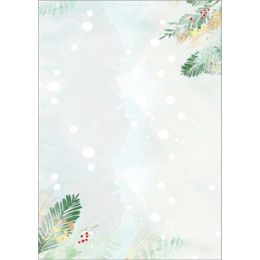 Sigel Motivpapier "Christmas Forest Watercolor" A4, 90 g/m&sup2;, Feinpapier, FSC-Mix Credit, 100 Blatt