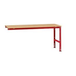 Manuflex Ansatztisch UNIVERSAL Standard, Tischplatte Multiplex, 2000x1000, rubinrot