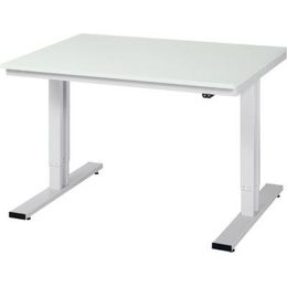 Rau Arbeitstisch Serie adlatus 300, Melamin-Platte, B 1250 x T 1000 x H 720 - 1120 mm