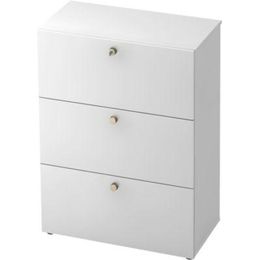 H&auml;ngeregistraturschrank TOPAS LINE, 3 Ordnerh&ouml;hen, mit Vollauszug, wei&szlig;/wei&szlig;