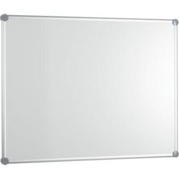Whiteboard 2000 Maulpro, wei&szlig; kunststoffbeschichtet, Rahmen platingrau, 1800 x 900 mm