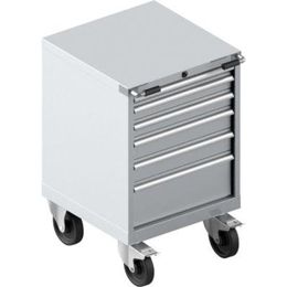 Sch&auml;fer Shop Schubladenschrank mit Rollen WSK 27-27, 6 Sch&uuml;be, bis 75 kg, B 564 x T 572 x H 870 mm, wei&szlig;aluminium/wei&szlig;aluminium