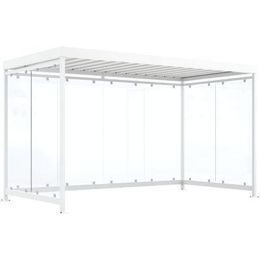 &Uuml;berdachungssystem WSM K&ouml;ln K4 b/b, B 4195 x H 2510 x T 2165 mm, lichte H 2360, fertig montiert, verkehrswei&szlig;