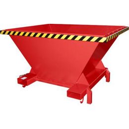 Bauer SBT Bef&uuml;lltrichter, Stahlblech, St&uuml;tzf&uuml;&szlig;e, Einfahrtaschen, lackiert, L 1320 x B 1710 x H 990 mm, feuerrot RAL 3000