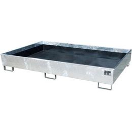 Bauer Regalwanne RW 2200-2 PE, mit PE-Einsatz, L 2165 x B 1315 x H 510 mm, feuerverzinkt