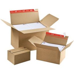 Colompac Blitzbodenkarton, DIN A4, doppelter Boden, Selbstklebeverschluss, braun, 10 St&uuml;ck
