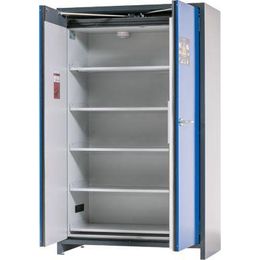 ASECOS Akku-Lagerschrank ION-CORE-90 CS 1200, 5 Fachb&ouml;den gelocht + 1 Bodenauffangwanne, B 1193 x T 615 x H 1953 mm