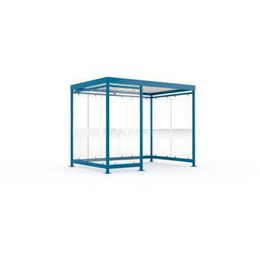 &Uuml;berdachungssystem WSM K&ouml;ln K3 c/b, B 3180 x T 2165 x H 2510 mm, fertig montiert, enzianblau RAL 5010
