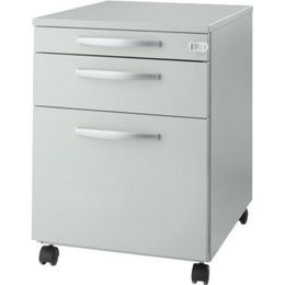 Sch&auml;fer Shop Sch&auml;fer Shop Select Rollcontainer Login, HR-Auszug+Utensilienauszug+Schublade, abschlie&szlig;bar, Holz, B 431 x T 580 x H 595 mm, lichtgrau/lichtgrau