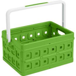 Sunware Klappbox Square, Inhalt 24 Liter, mit Griff, gr&uuml;n/wei&szlig;