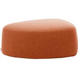 Polsterm&ouml;bel Leyform GOGO Pouf, mittel, oval, B 980 x T 910 x H 390 mm, mit Gleitern, Stoffbezug, terracottabraun