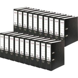 Falken Recycolor Ordner, DIN A4, R&uuml;ckenbreite 80 mm, 20 St&uuml;ck, schwarz