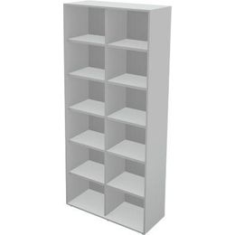 Sch&auml;fer Shop Sch&auml;fer Shop Genius Regal TETRIS WALL, 6 Ordnerh&ouml;hen, B 1000 x T 420 x H 2250 mm, lichtgrau