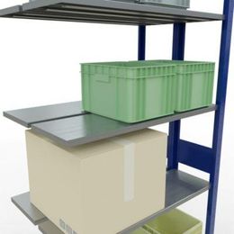SCHULTE LAGERTECHNIK - Stecks.Doppelanbauregal Typ 150 - 3000x1000x2x300 mm 2x7 B&ouml;den