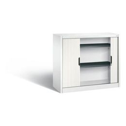 C + P Rollladenschrank Omnispace, 2 OH, abschlie&szlig;bar, B 1200 x T 420 x H 1030 mm, Stahl/Kunststoff, verkehrswei&szlig;