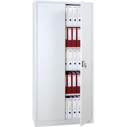 Stahlschrank, 4 Fachb&ouml;den, 5 OH, H 1950 x B 920 x T 420 mm, lichtgrau/lichtgrau