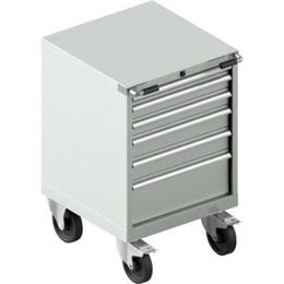 Sch&auml;fer Shop Schubladenschrank mit Rollen WSK 27-27, 6 Sch&uuml;be, bis 75 kg, B 564 x T 572 x H 870 mm, lichtgrau/lichtgrau