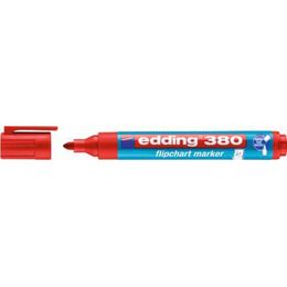Edding 380 Flipchart-Marker, Rundspitze, rot, 10 St&uuml;ck