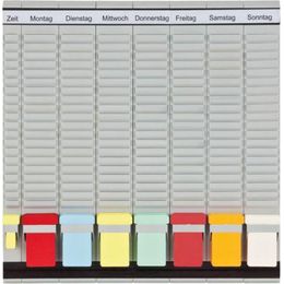 Franken T-Kartentafel 7-Tage Wochenplaner, 47,4 x 49 cm, 7 Tr&auml;ger + 1 Index, 20 Schlitze, PV1020