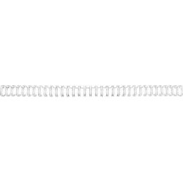 GBC Drahtbinder&uuml;cken WireBind, A4, 34 Ringe, 6 mm f&uuml;r max. 55 Seiten, 100 St&uuml;ck, silber
