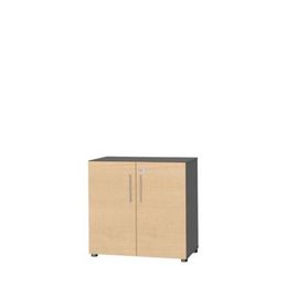 Sch&auml;fer Shop Sch&auml;fer Shop Select Schrank Start Off, 2 OH, abschlie&szlig;bar, B 800 x T 420 x H 788 mm, Holz, graphit/ahorn