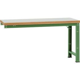 Manuflex Anbauwerkbank Profi Standard, Tischplatte Kunststoff, 1750 x 700 mm, resedagr&uuml;n
