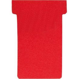 Franken T-Karten, f&uuml;r Stecktafel, Gr&ouml;&szlig;e 2, Kopfbreite 60 mm, Fu&szlig;breite 48 mm, H&ouml;he 84 mm, rot