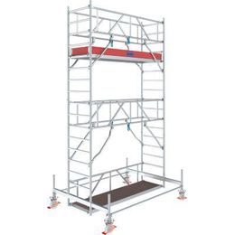 Alu-Fahrger&uuml;st Stabilo Serie 100, 200 kg/m&sup2;, gebremste Rollen, B 750 x T 2500 x H 5500 mm